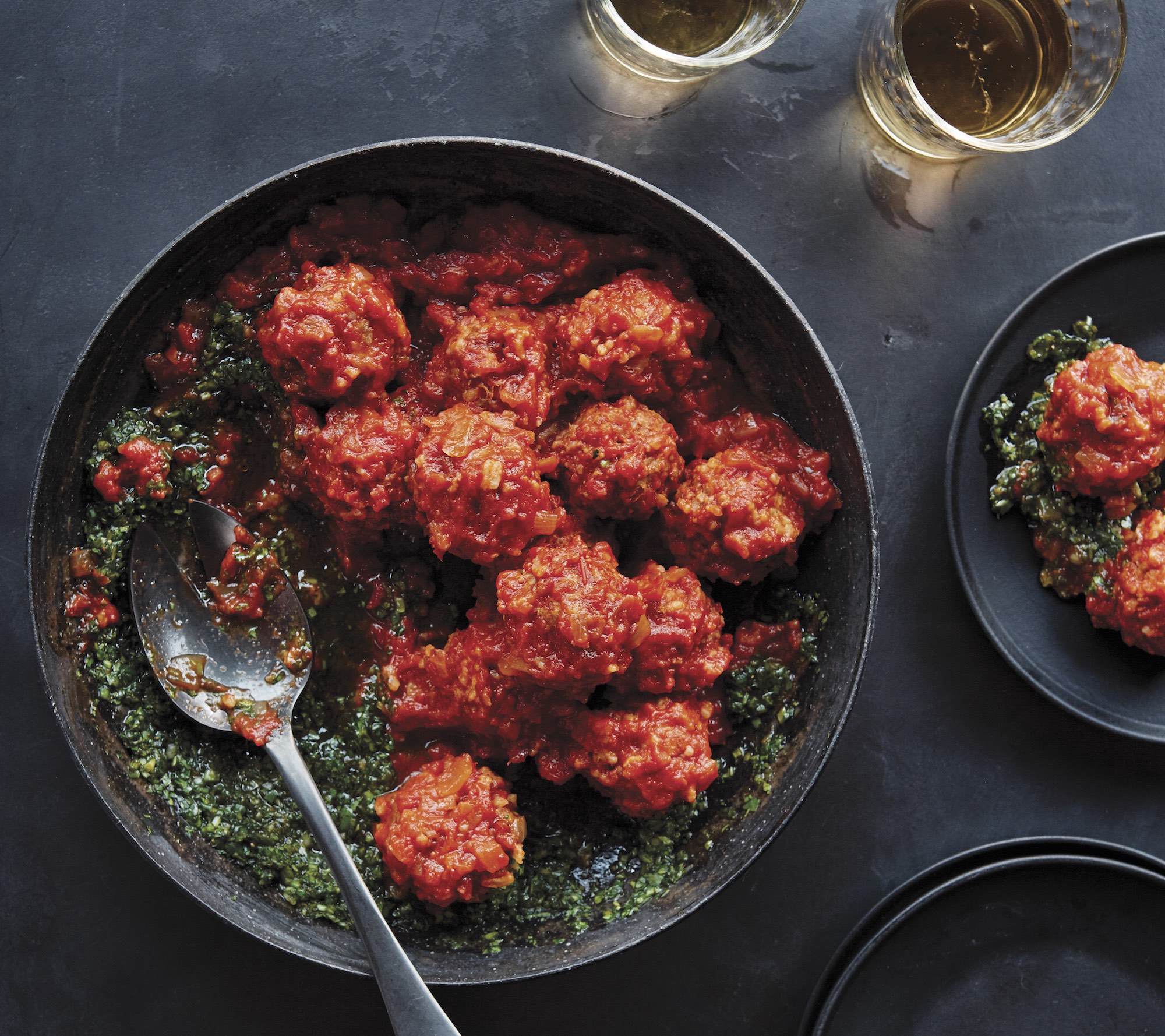 Momo Meatballs With Cilantro Chutney